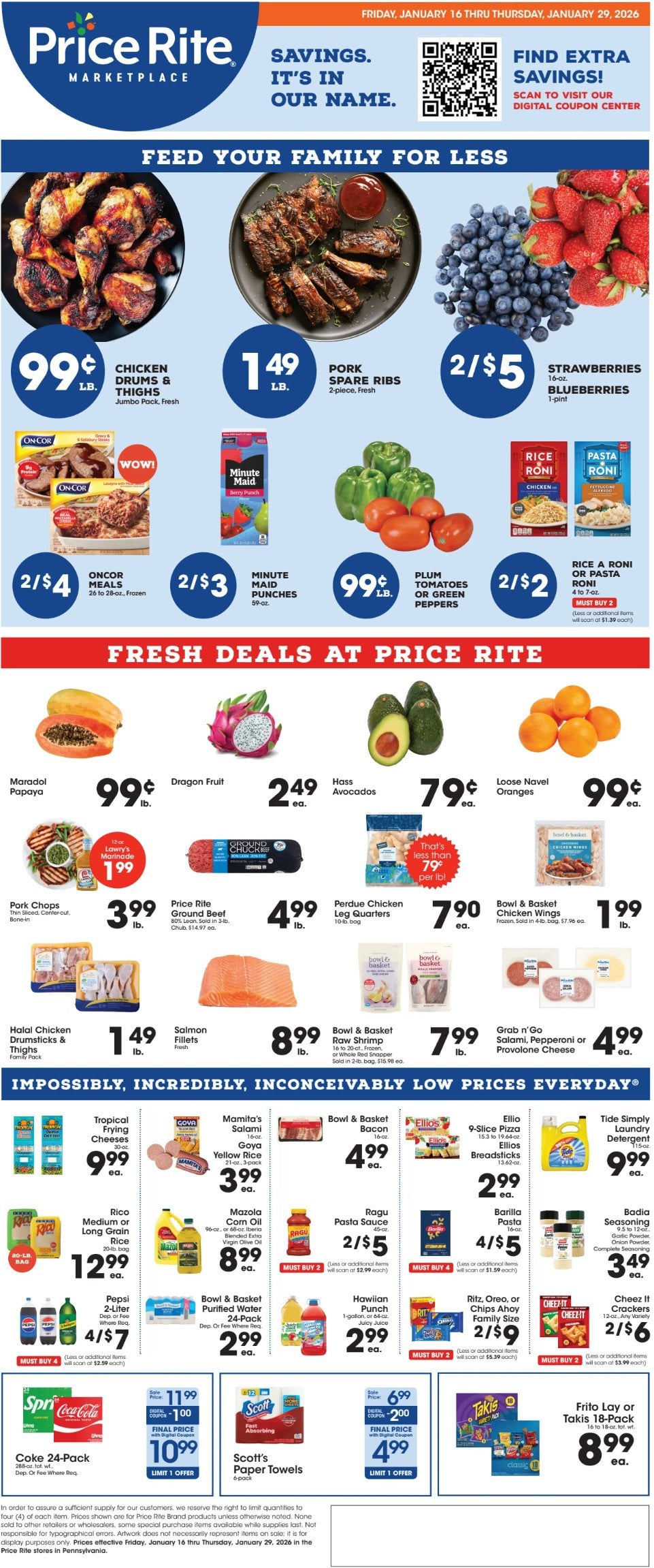 Price Rite Weekly Ad Jan 16 – Jan 29, 2026