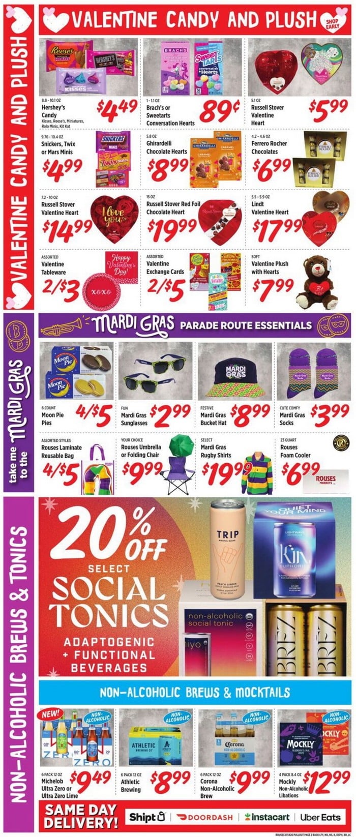 Rouses Weekly Ad Jan 14 – Jan 21, 2026 (Valentine's Day Promotion Included)