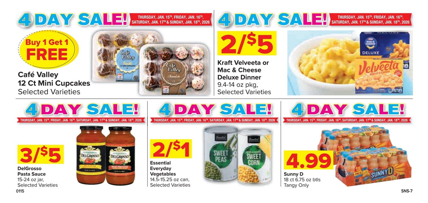 SHOP 'n SAVE 4 DAY SALE Jan 15 – Jan 18, 2026