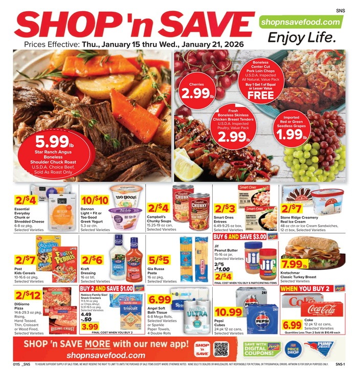 SHOP 'n SAVE Weekly Ad Jan 15 – Jan 21, 2026 (Valentine's Day Promotion ...