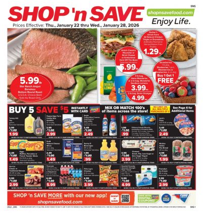 SHOP 'n SAVE Weekly Ad Jan 22 – Jan 28, 2026
