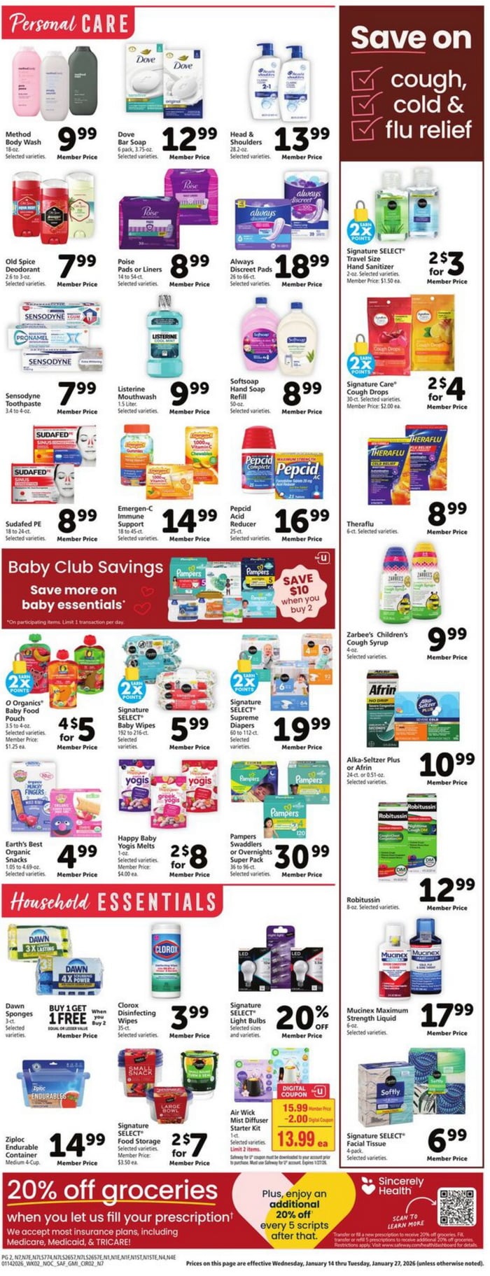 Safeway Weekly Ad Jan 14 – Jan 20, 2026