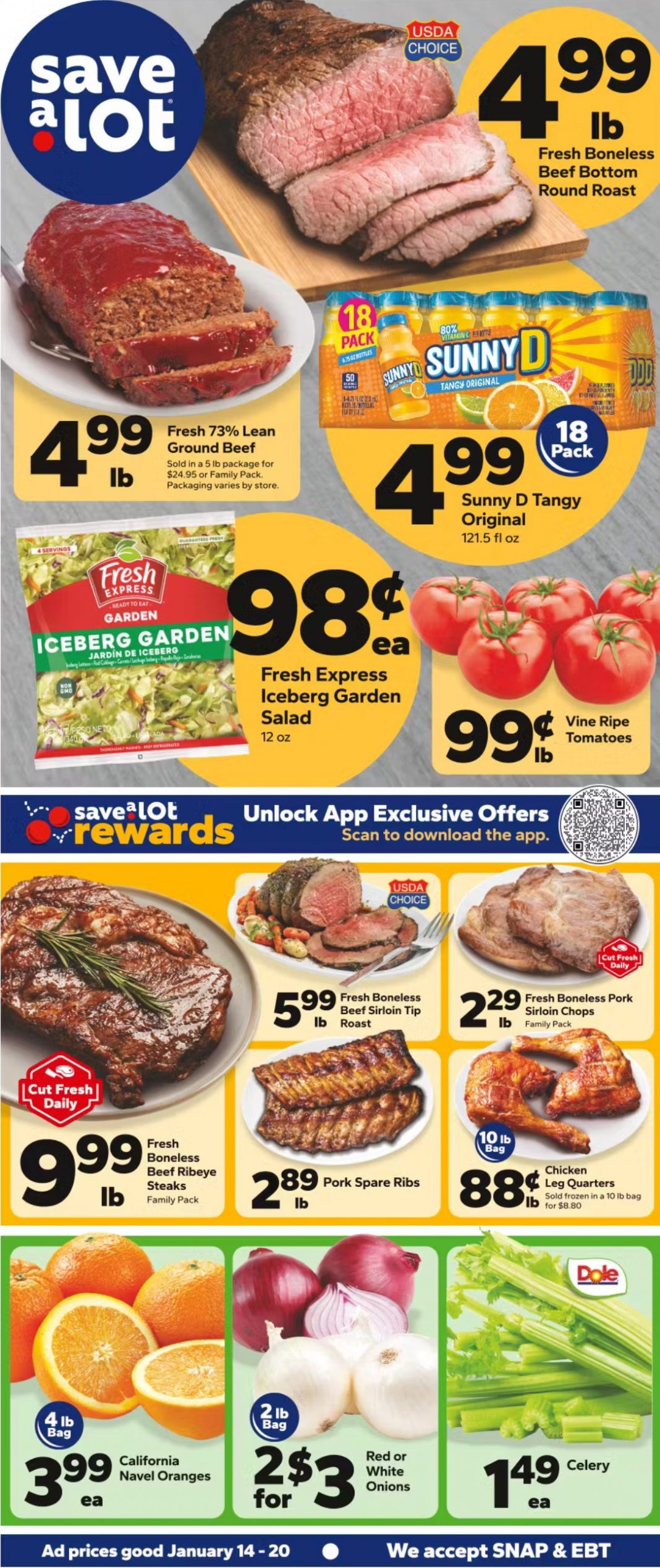 Save A Lot Weekly Ad Jan 14 – Jan 20, 2026