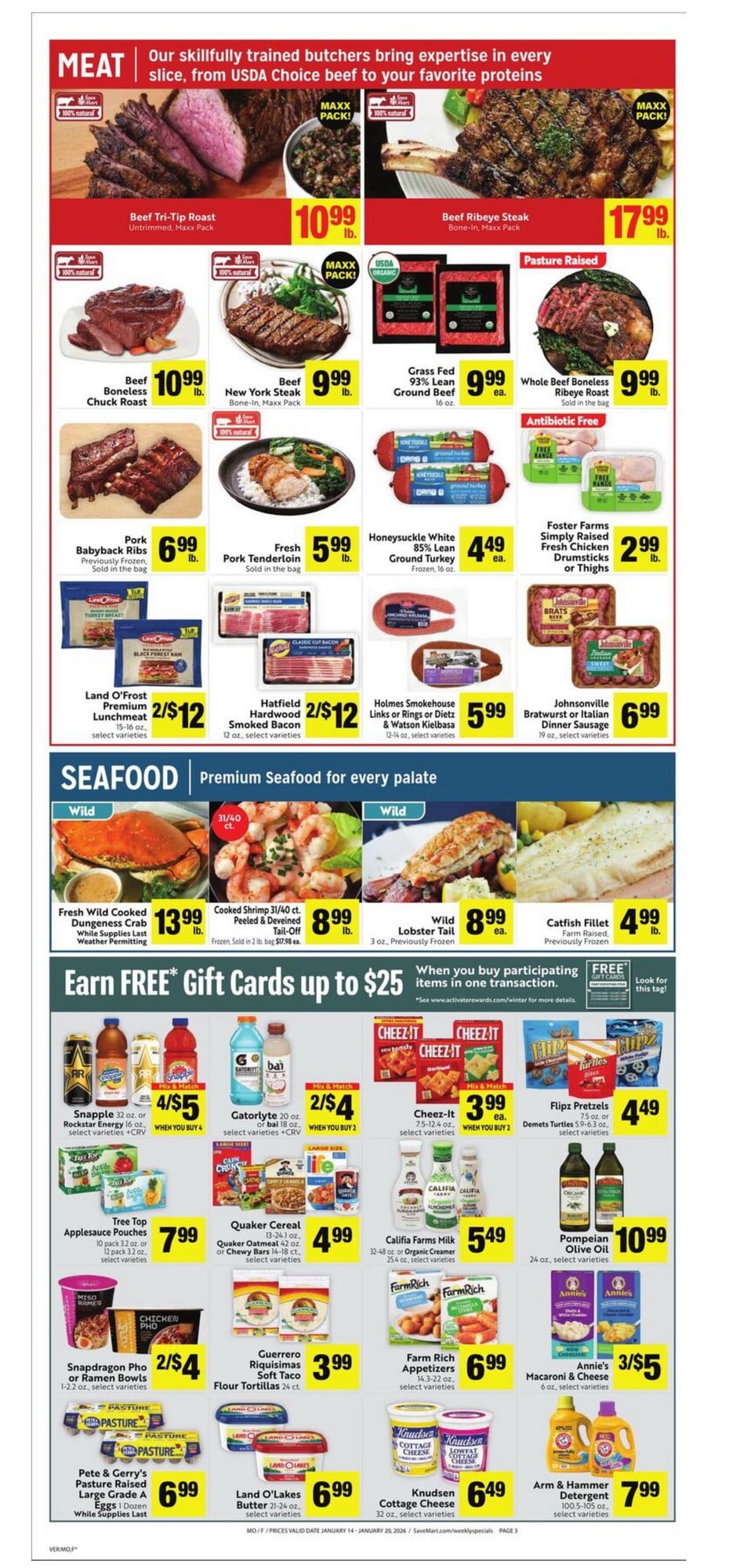 Save Mart Supermarkets Weekly Ad Jan 14 – Jan 20, 2026
