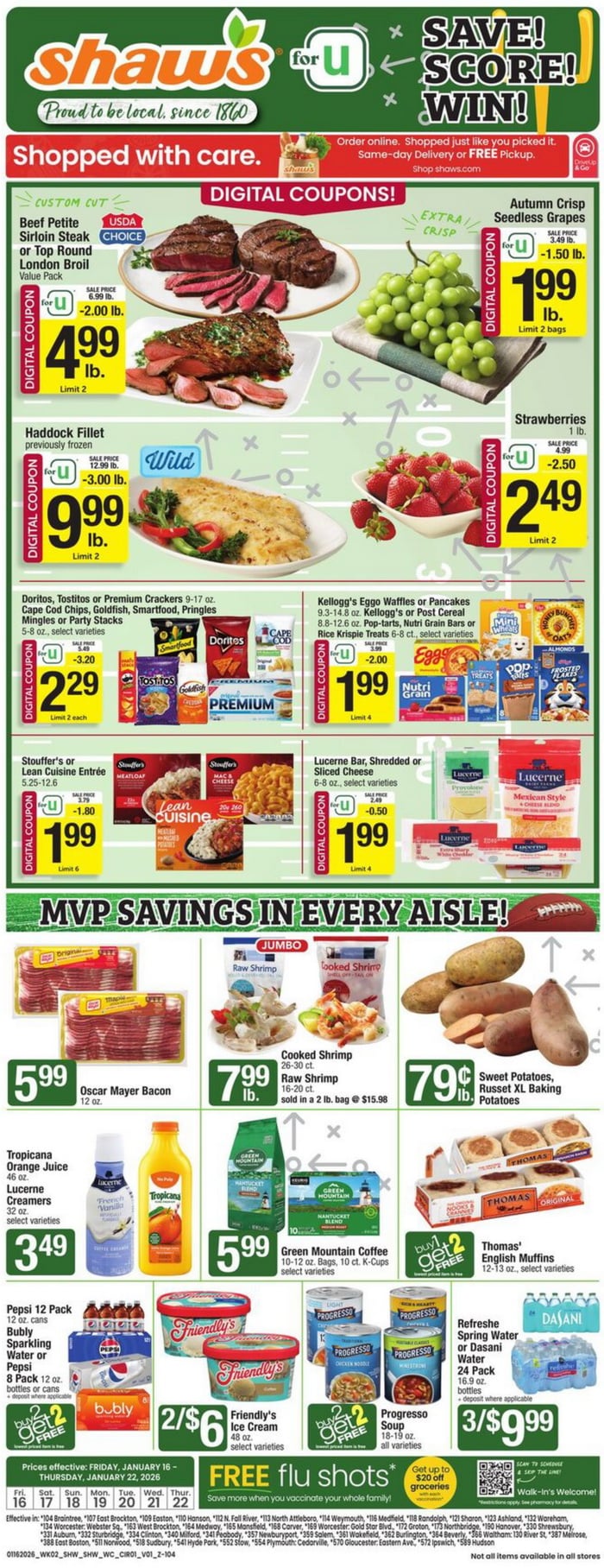 Shaw's Weekly Ad Jan 16 – Jan 22, 2026