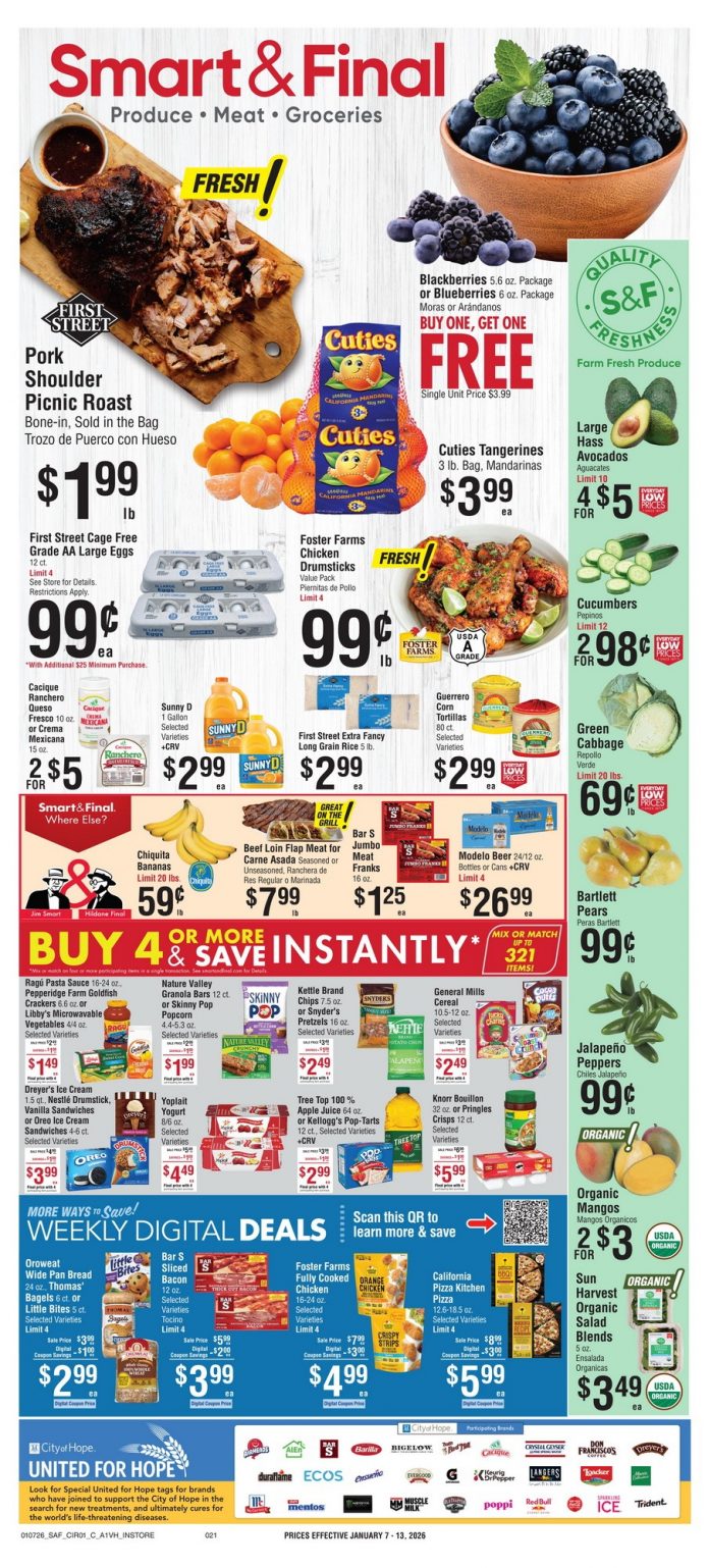 Smart & Final Weekly Ad Jan 07 – Jan 13, 2026