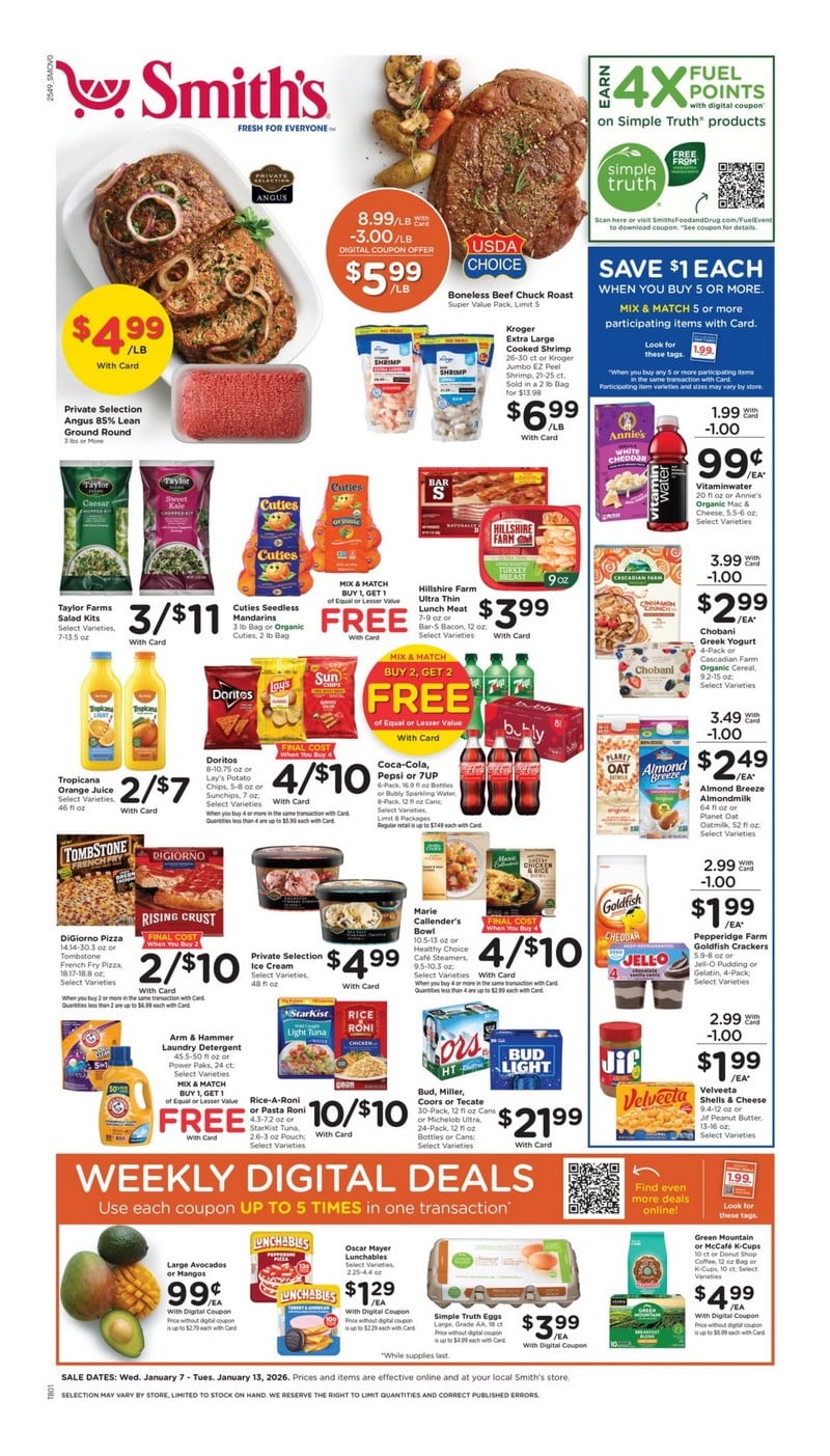 Smith's Food and Drug Weekly Ad Jan 07 – Jan 13, 2026 (Valentine's Day ...