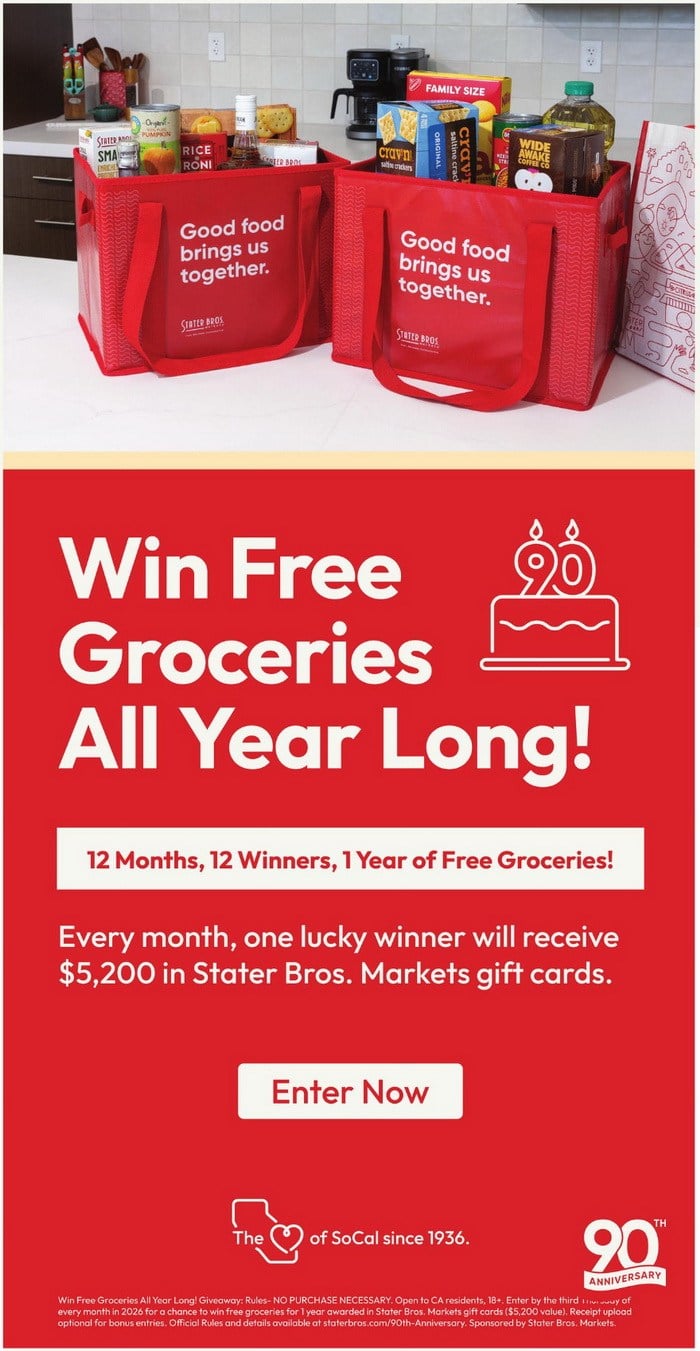Stater Bros Weekly Ad Jan 14 – Jan 20, 2026
