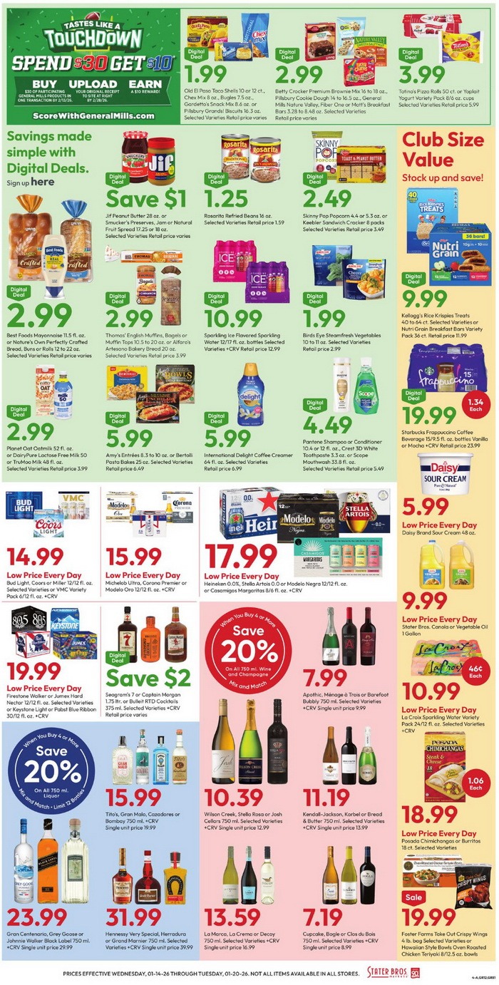 Stater Bros Weekly Ad Jan 14 – Jan 20, 2026