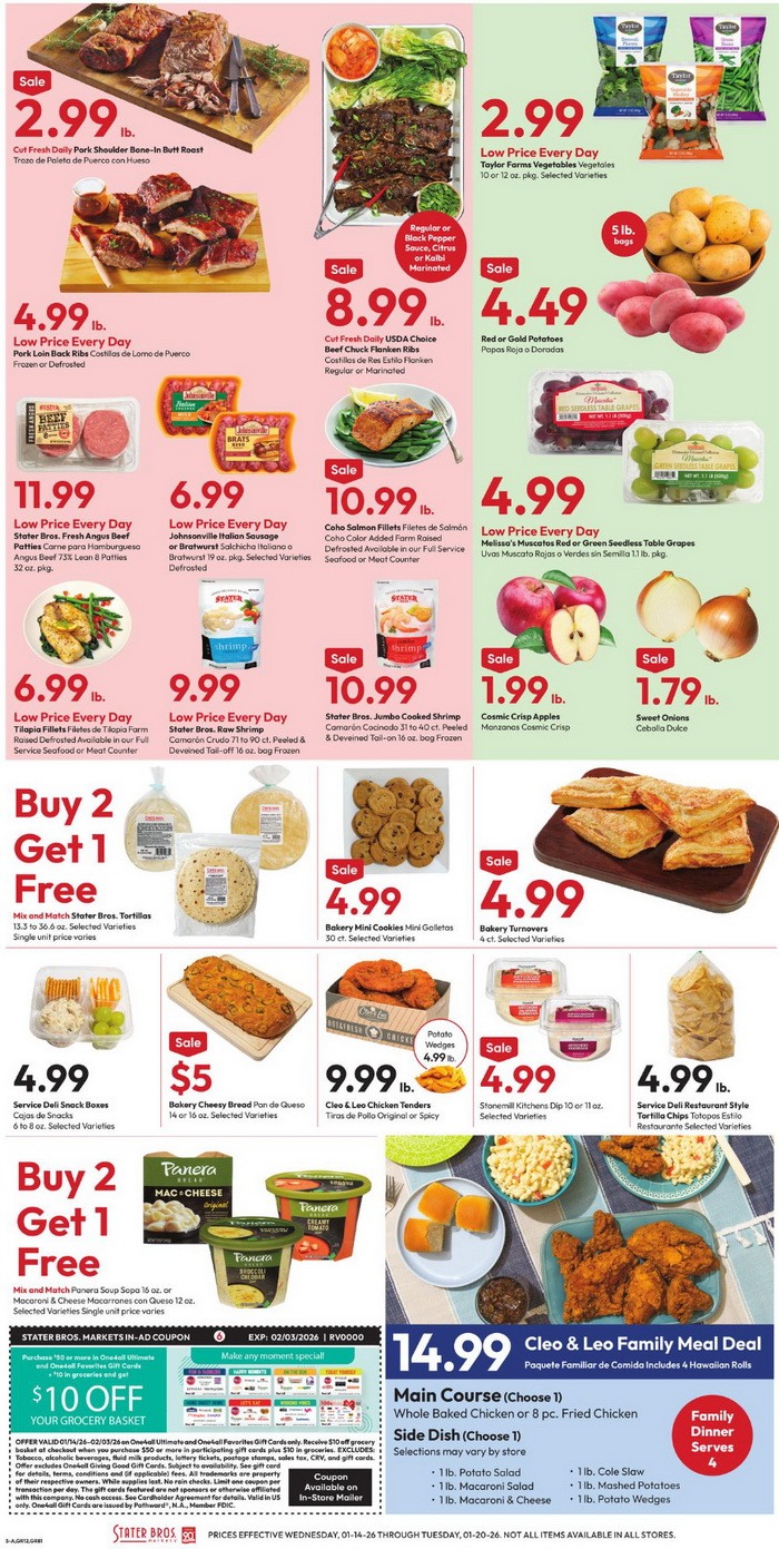 Stater Bros Weekly Ad Jan 14 – Jan 20, 2026