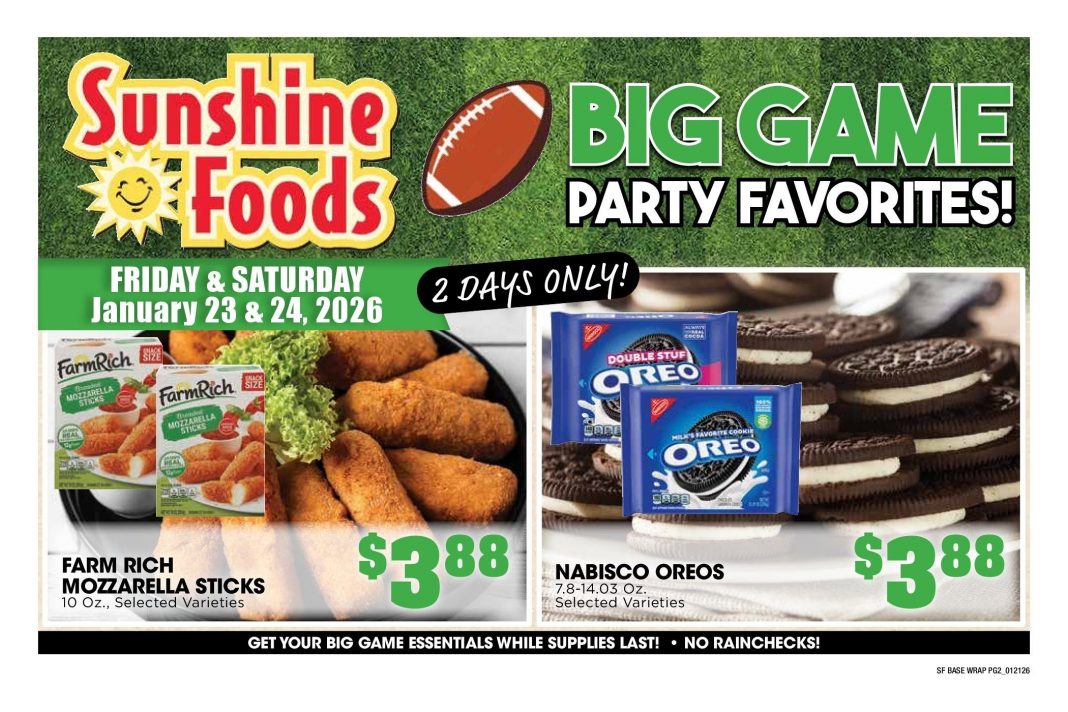 Sunshine Foods Weekly Ad Jan 21 – Jan 27, 2026