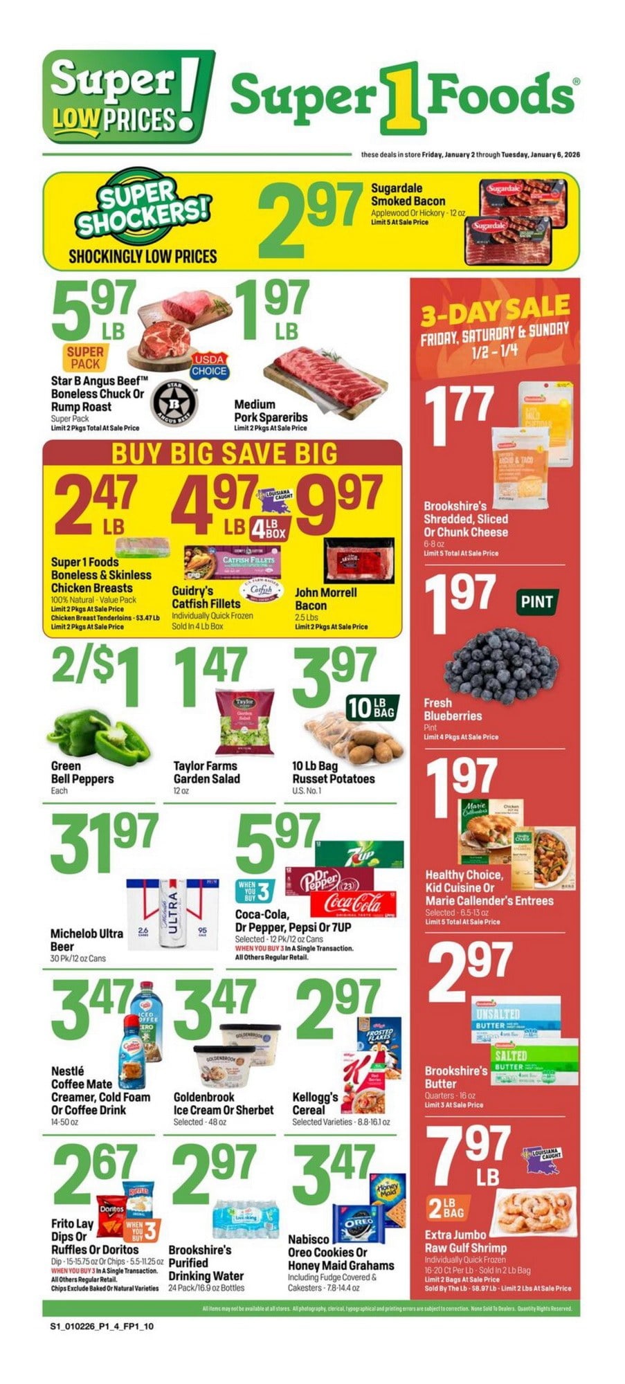 Super 1 Foods Weekly Ad Jan 02 – Jan 06, 2026