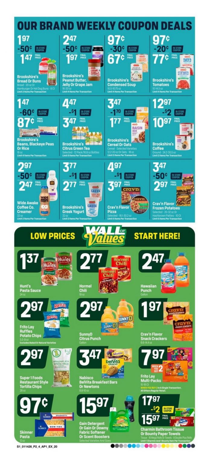 Super 1 Foods Weekly Ad Jan 14 – Jan 20, 2026