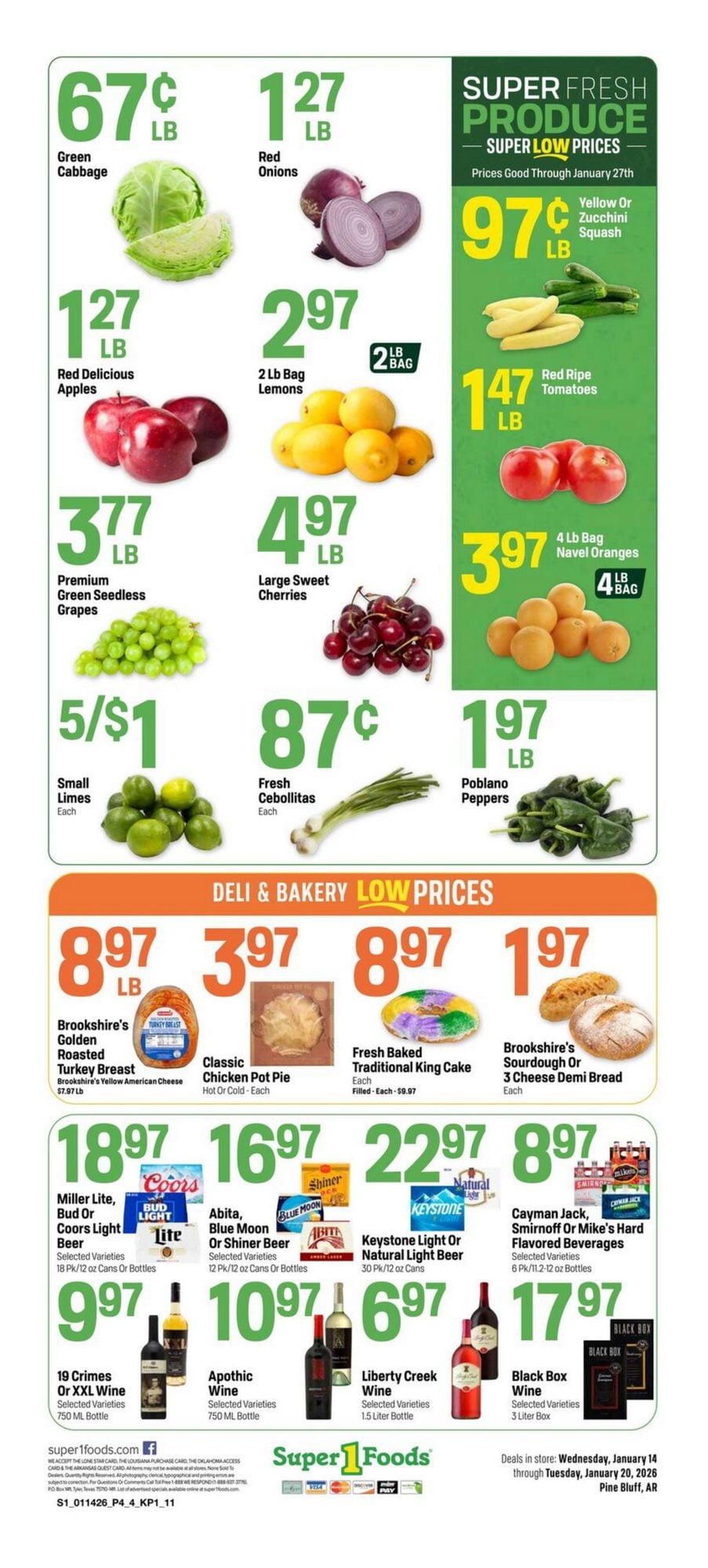 Super 1 Foods Weekly Ad Jan 14 – Jan 20, 2026