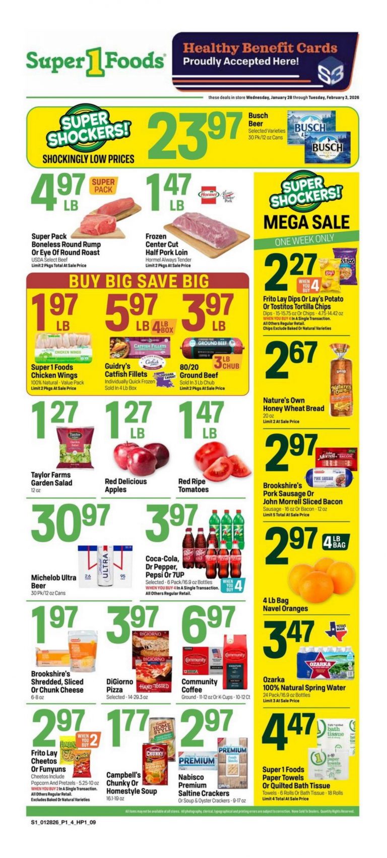 Super 1 Foods Weekly Ad Jan 28 – Feb 03, 2026