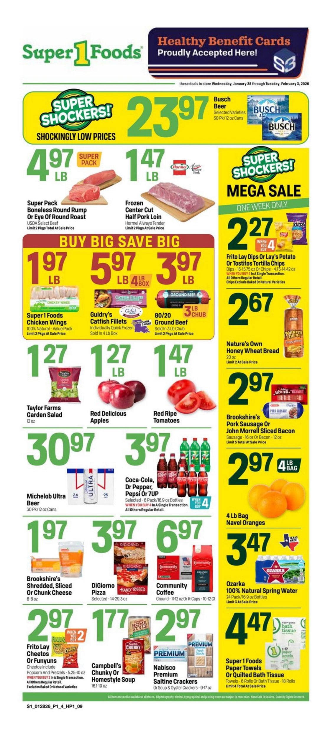 Super 1 Foods Weekly Ad Jan 28 – Feb 03, 2026