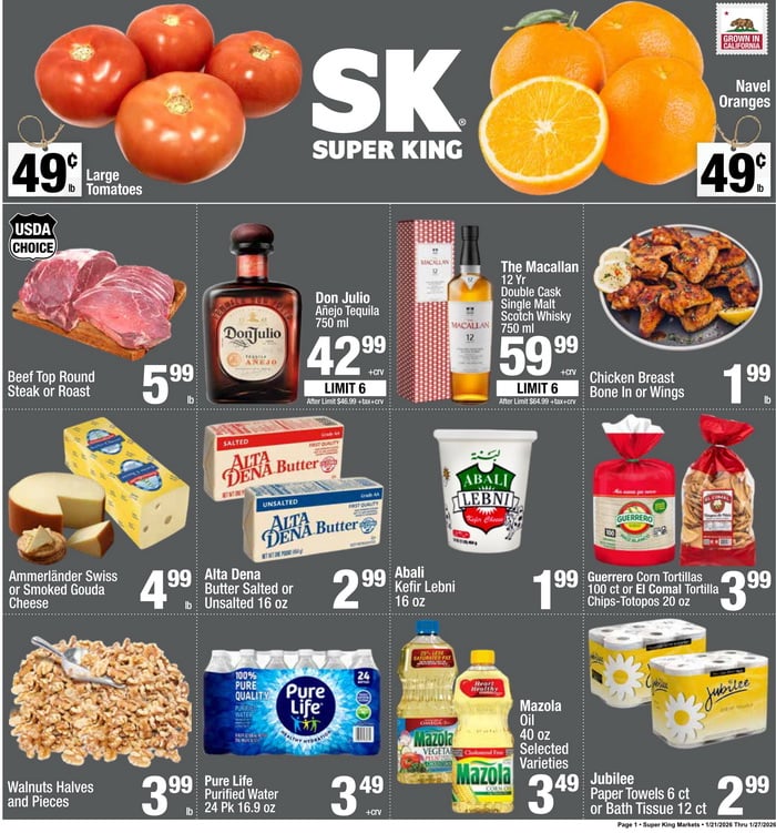 Super King Weekly Ad Jan 21 – Jan 27, 2026