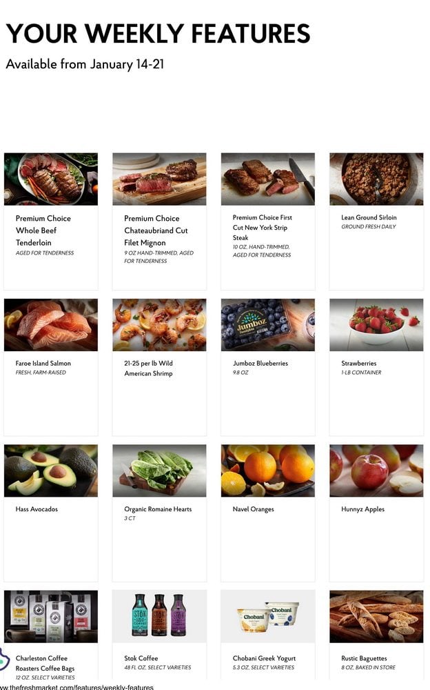 The Fresh Market Weekly Ad Jan 14 – Jan 21, 2026