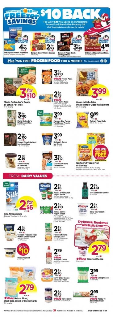 Tops Weekly Ad Jan 25 – Jan 31, 2026