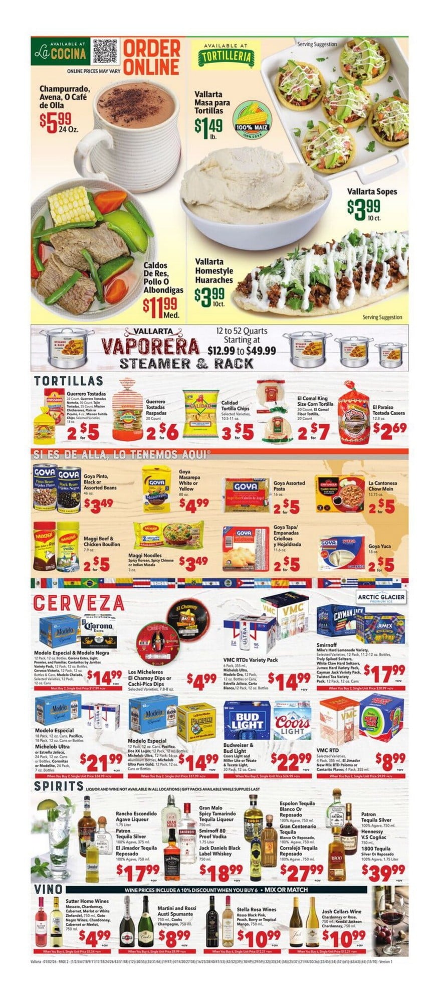 Vallarta Weekly Ad Jan 02 – Jan 06, 2026