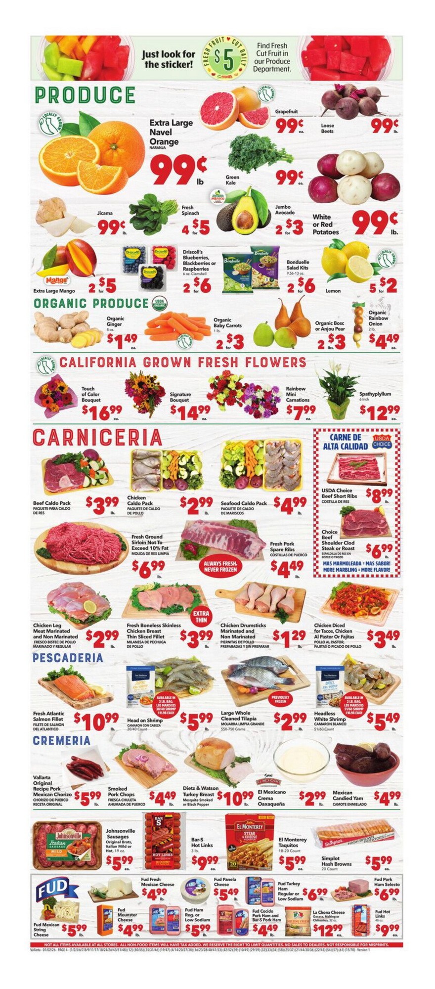 Vallarta Weekly Ad Jan 02 – Jan 06, 2026