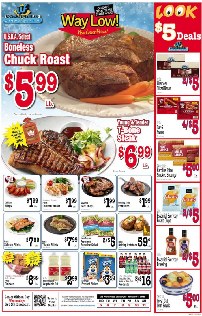 Wayfield Foods Weekly Ad Jan 05 – Jan 11, 2026