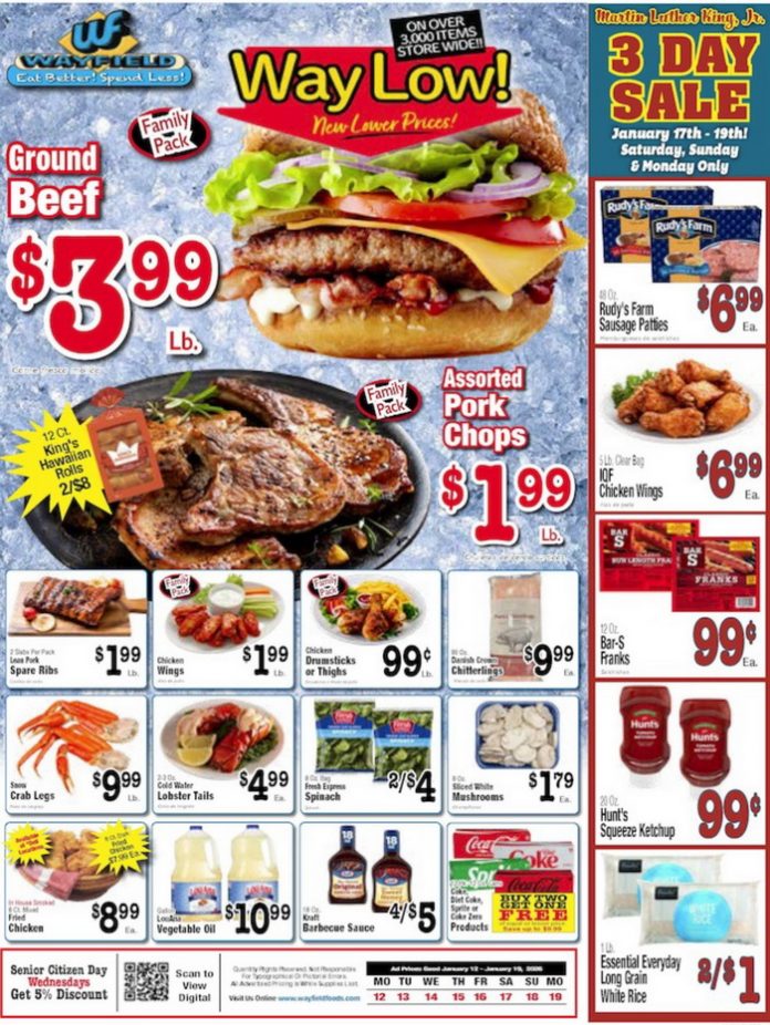 Wayfield Foods Weekly Ad Jan 12 – Jan 19, 2026