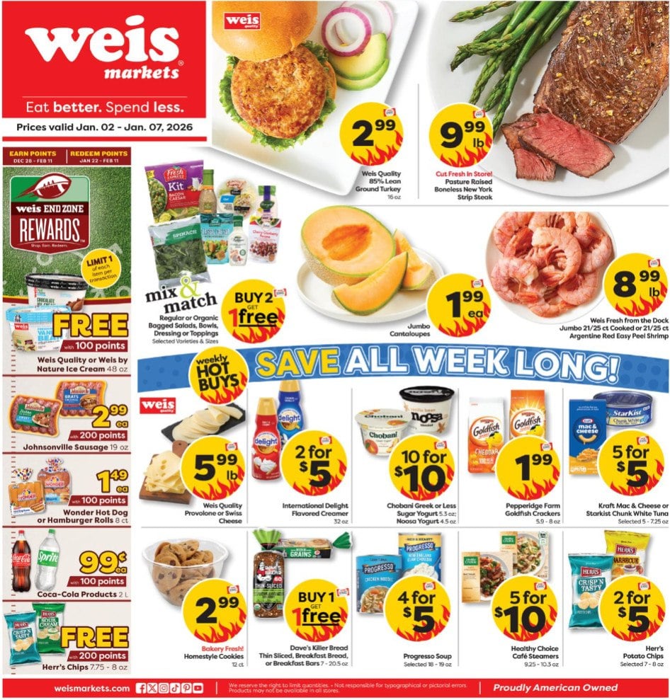 Weis Markets Weekly Ad Jan 02 – Jan 07, 2026
