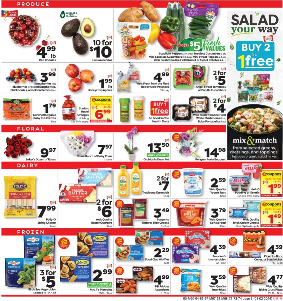 Weis Markets Weekly Ad Jan 02 – Jan 07, 2026