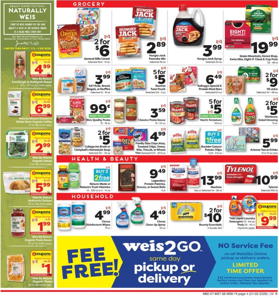 Weis Markets Weekly Ad Jan 02 – Jan 07, 2026