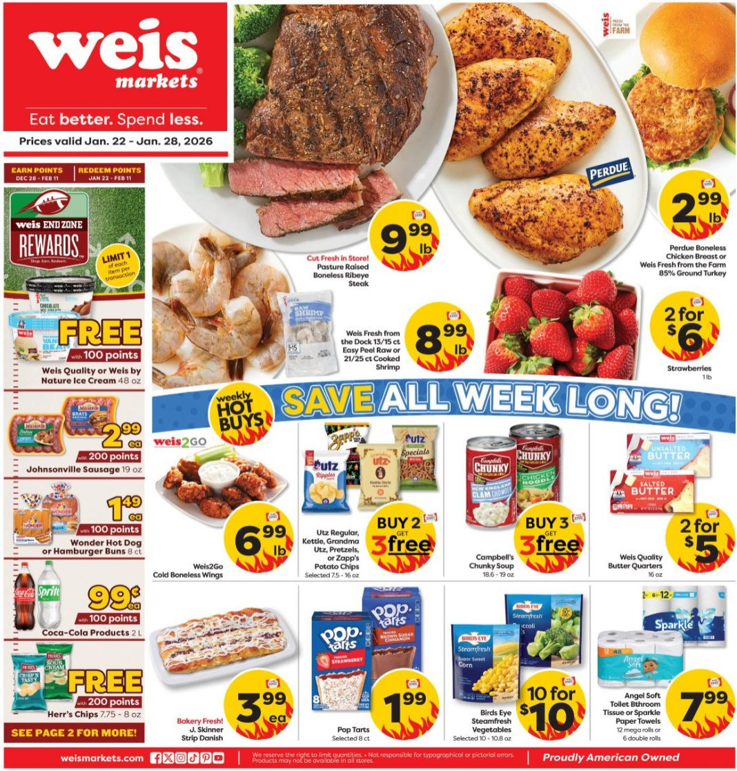 Weis Markets Weekly Ad Jan 22 – Jan 28, 2026