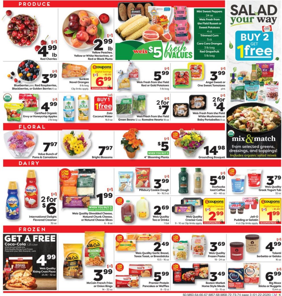 Weis Markets Weekly Ad Jan 22 – Jan 28, 2026