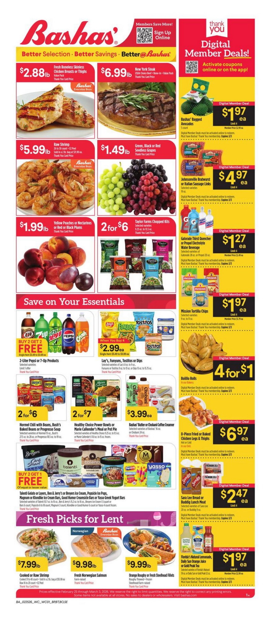 Bashas Weekly Ad Feb 25 – Mar 03, 2026