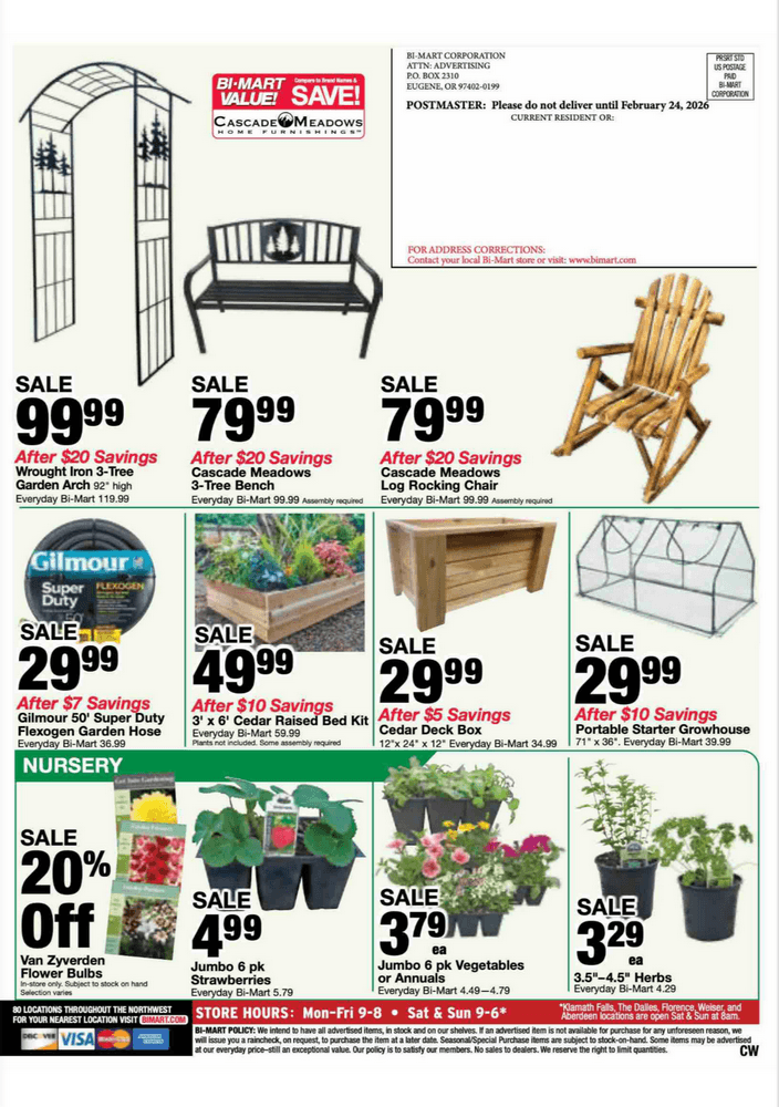 Bi-Mart Membership Savings Book Feb 24 – Mar 09, 2026