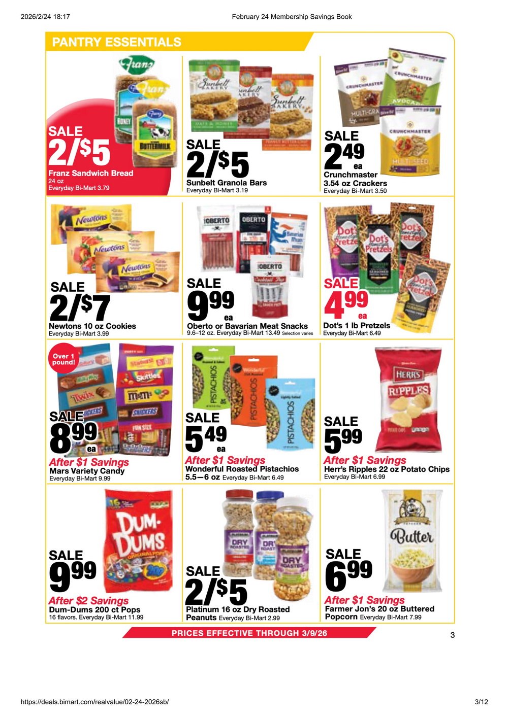 Bi-Mart Membership Savings Book Feb 24 – Mar 09, 2026