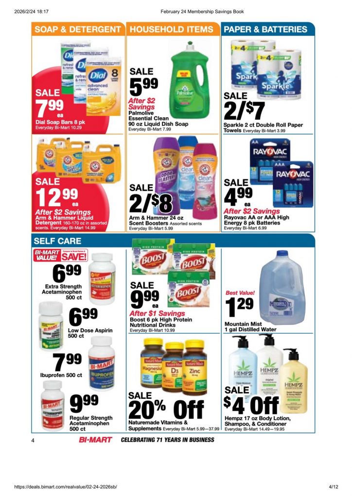 Bi-Mart Membership Savings Book Feb 24 – Mar 09, 2026
