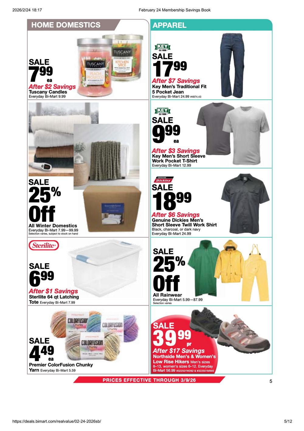 Bi-Mart Membership Savings Book Feb 24 – Mar 09, 2026