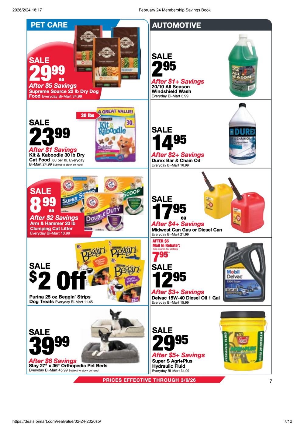 Bi-Mart Membership Savings Book Feb 24 – Mar 09, 2026