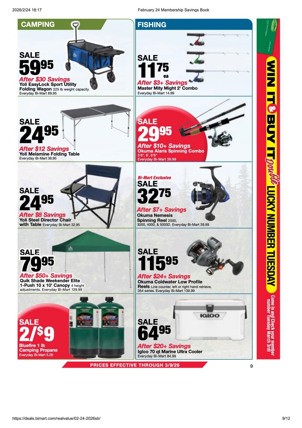 Bi-Mart Membership Savings Book Feb 24 – Mar 09, 2026