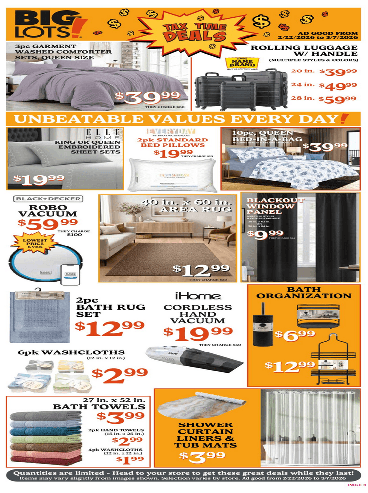 Big Lots Weekly Ad Feb 22 – Mar 07, 2026