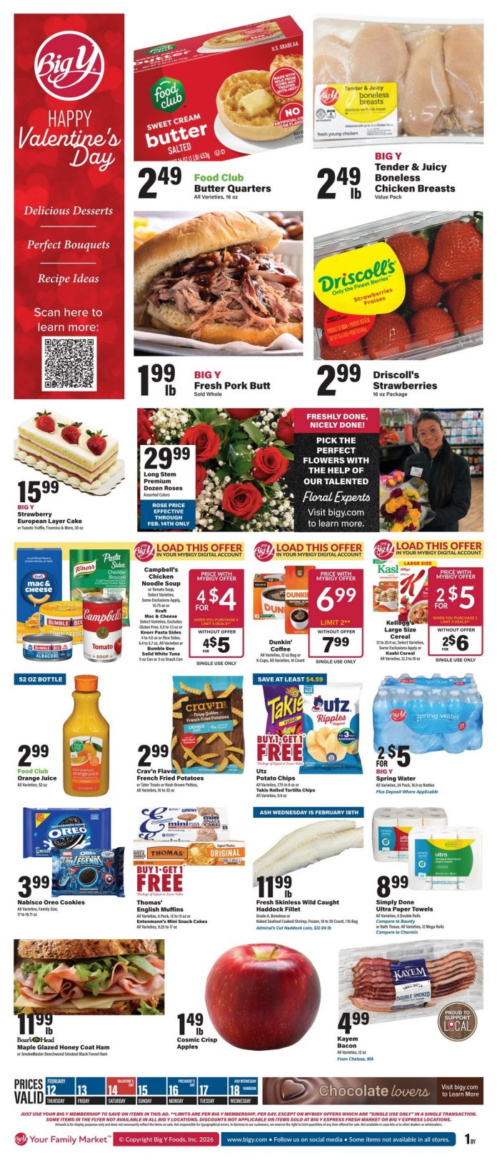 Big Y Weekly Ad Feb 12 – Feb 18, 2026 (Valentine's Day Promotion Included)