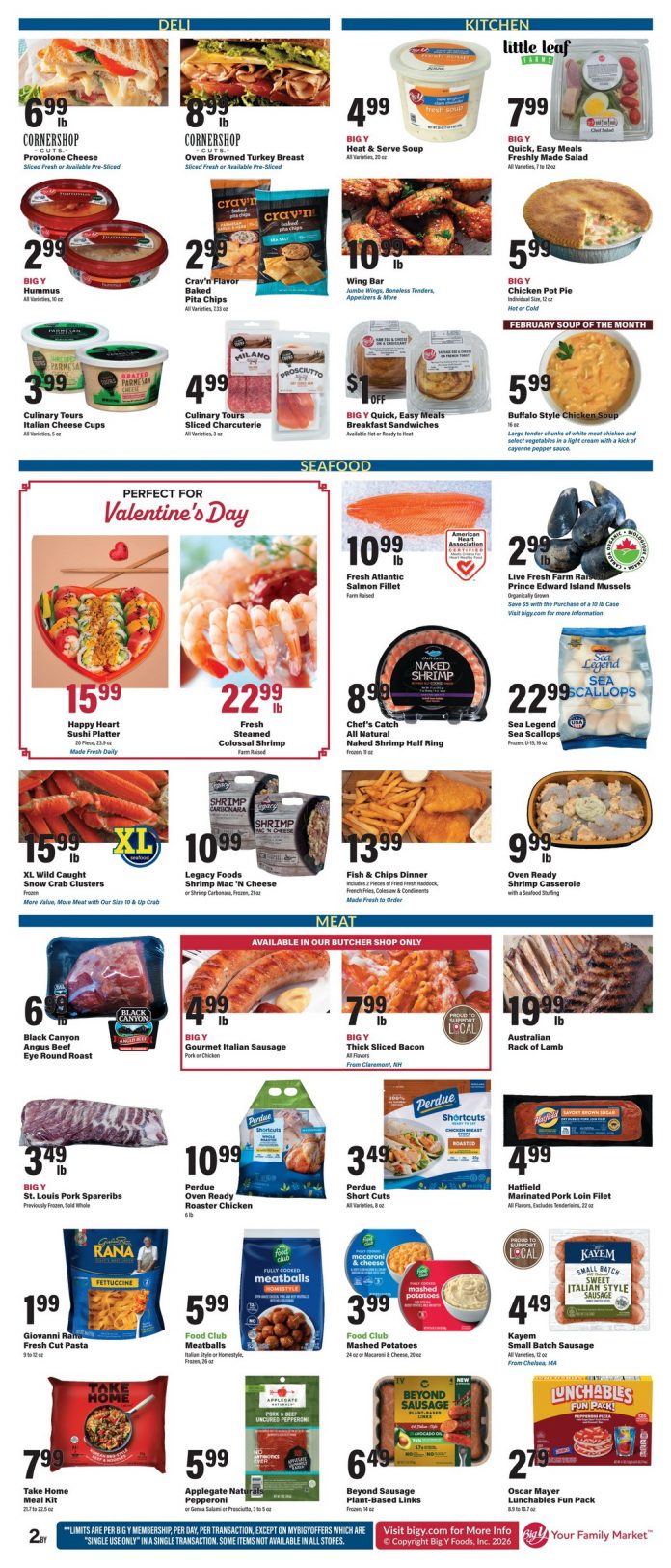 Big Y Weekly Ad Feb 12 – Feb 18, 2026 (Valentine's Day Promotion Included)