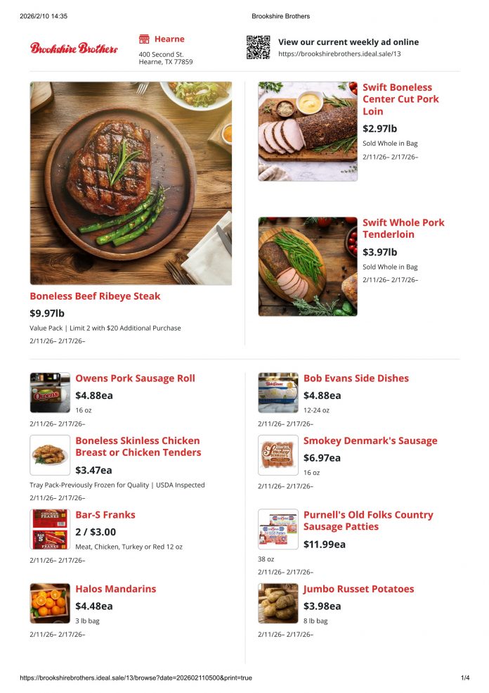 Brookshire Brothers Weekly Ad Feb 11 – Feb 17, 2026 (Valentine's Day ...