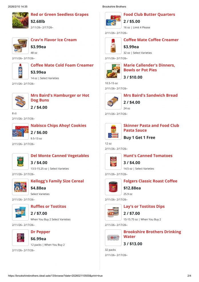 Brookshire Brothers Weekly Ad Feb 11 – Feb 17, 2026 (Valentine's Day ...