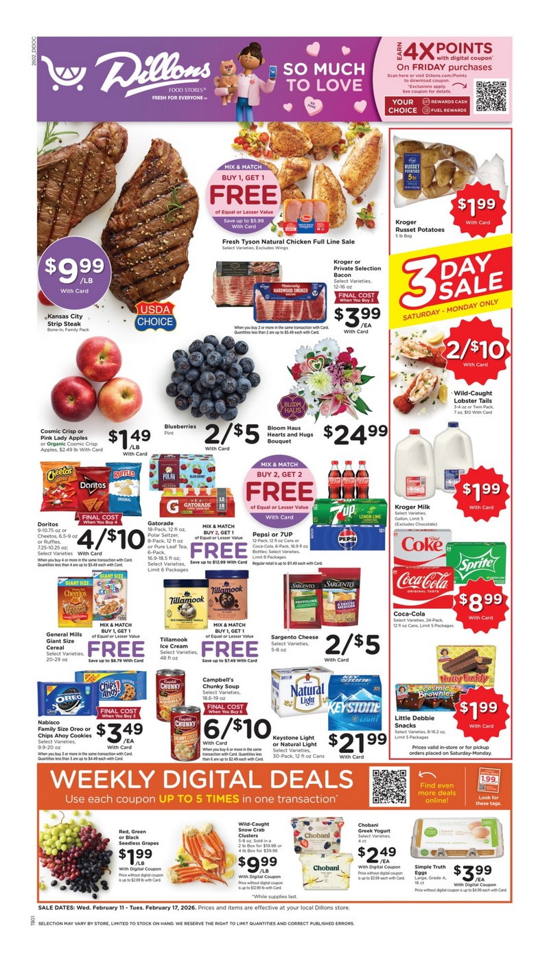 Dillons Weekly Ad Feb 11 – Feb 17, 2026 (Valentine's Day Promotion ...
