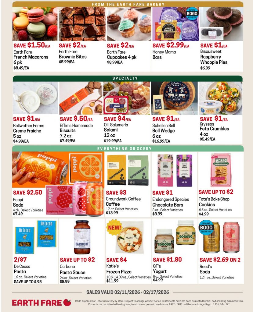 Earth Fare Weekly Ad Feb 11 – Feb 17, 2026