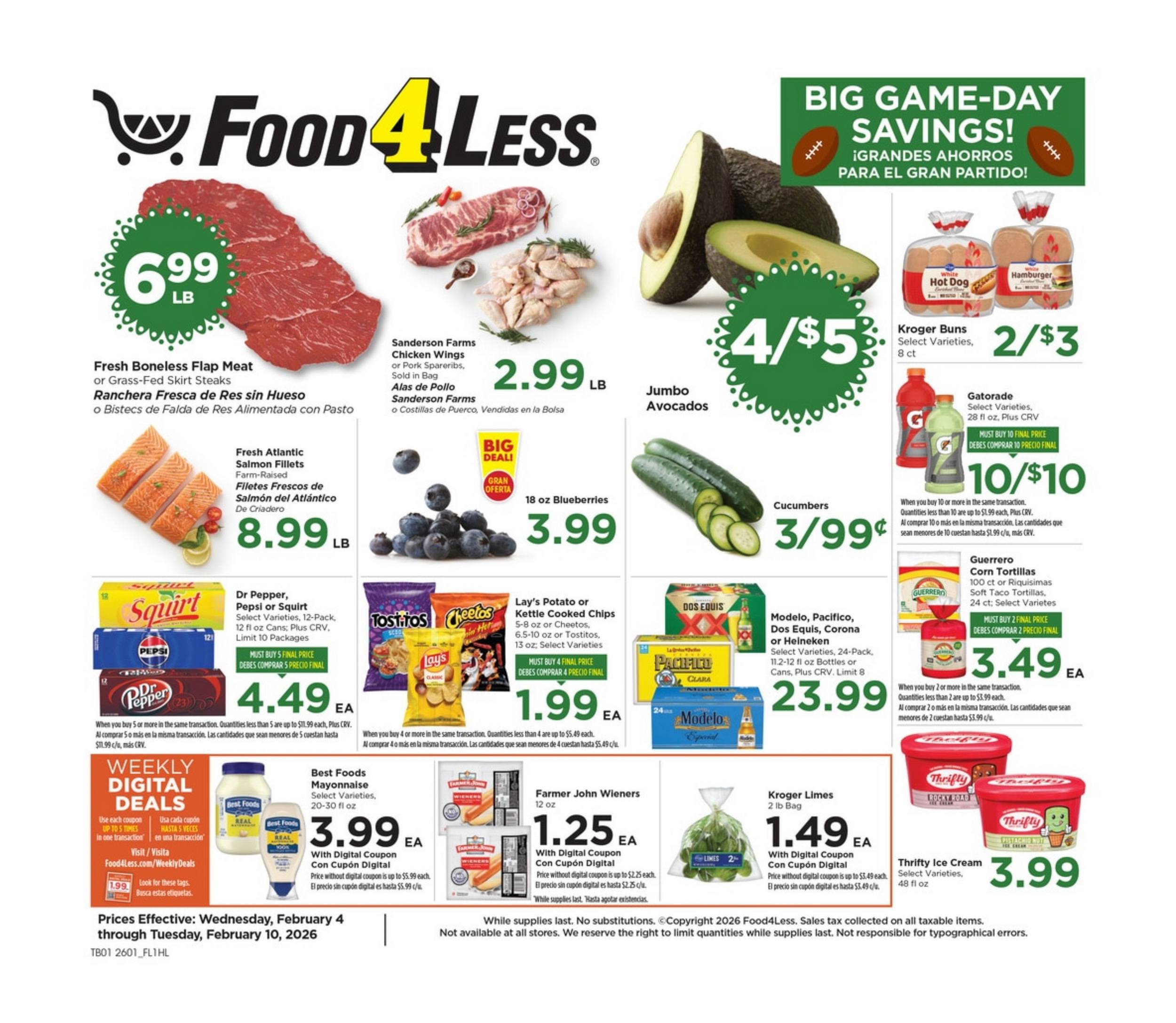 Food 4 Less Weekly Ad Feb 04 – Feb 10, 2026