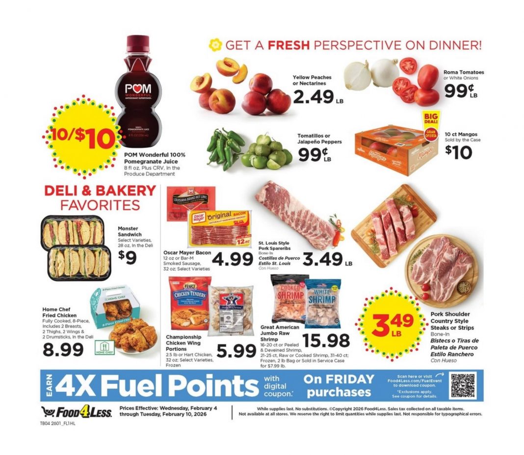 Food 4 Less Weekly Ad Feb 04 – Feb 10, 2026