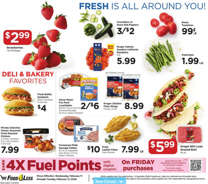 Food 4 Less Weekly Ad Feb 11 – Feb 17, 2026 (Valentine's Day Promotion ...