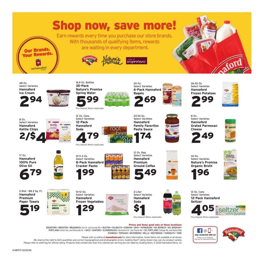 Hannaford Weekly Ad Feb 22 – Feb 28, 2026